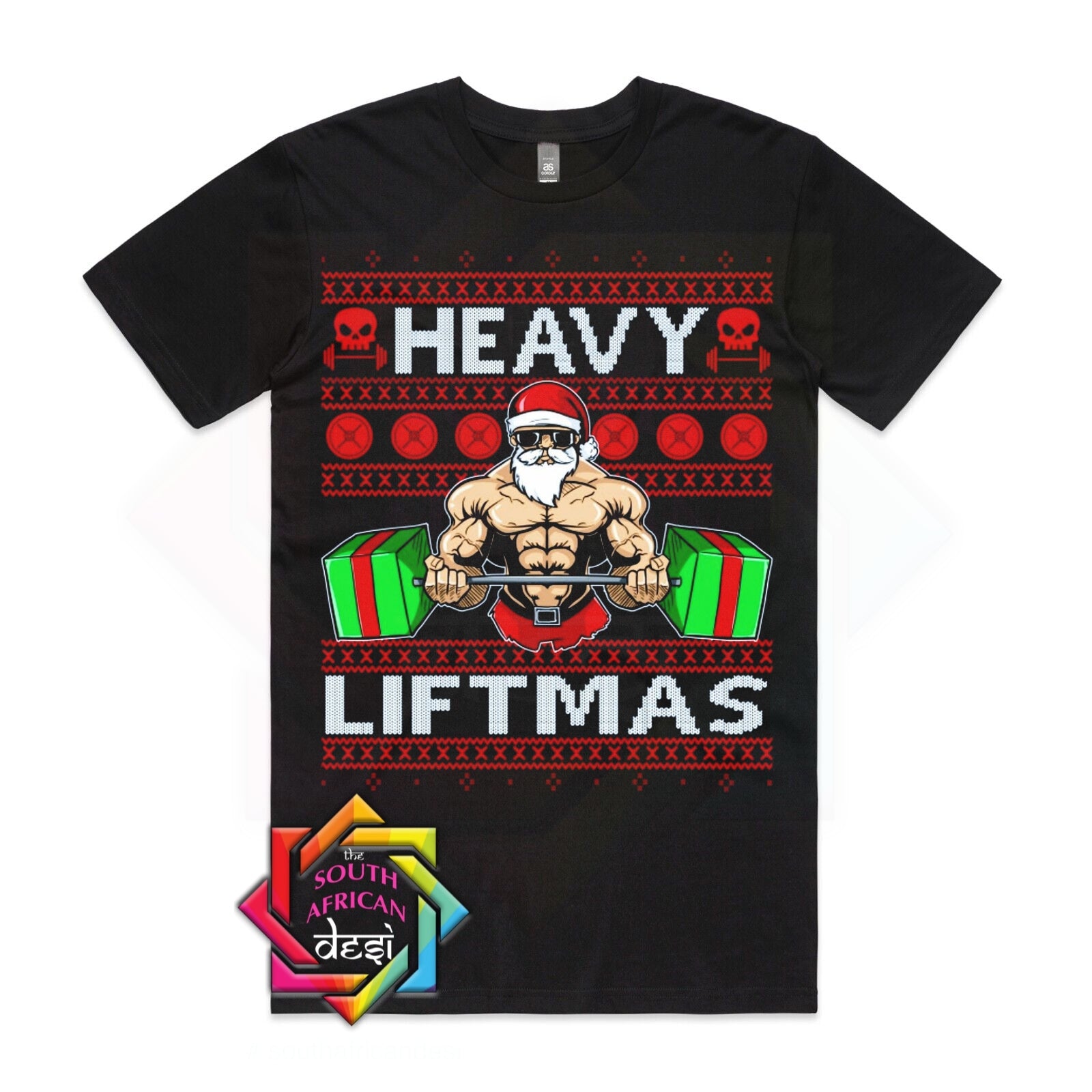 Heavy Liftmas - Gym Lover - Christmas T-shirt – The South African Desi