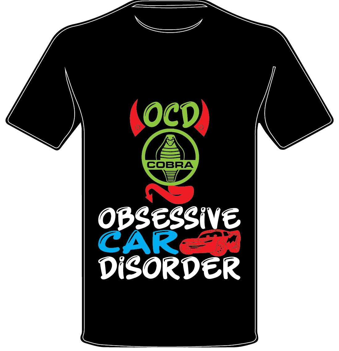 COBRA INSPIRED OCD ENTHUSIAST T SHIRT – The South African Desi
